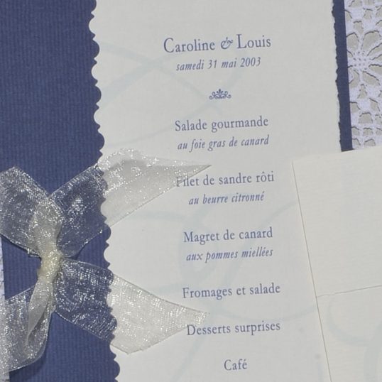 Modèles de menus de table