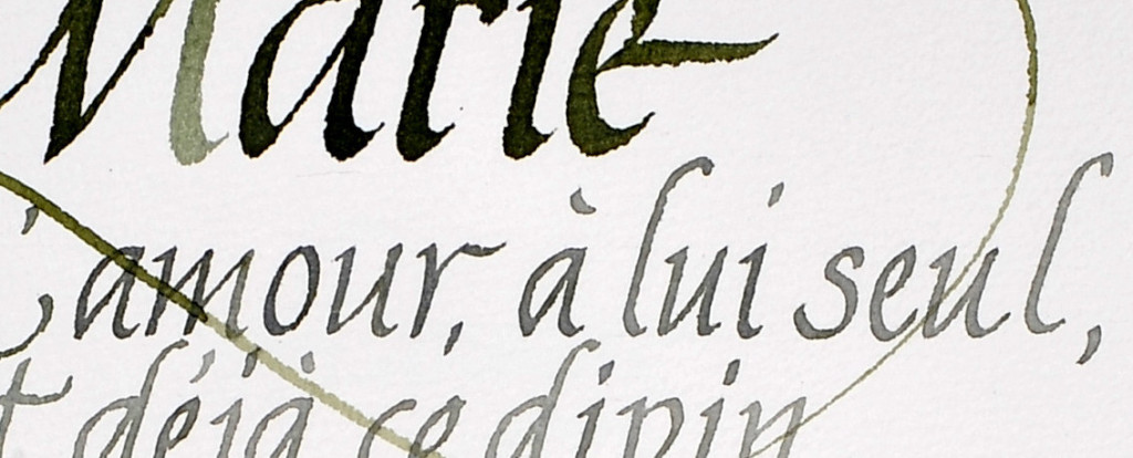 Calligraphie de texte